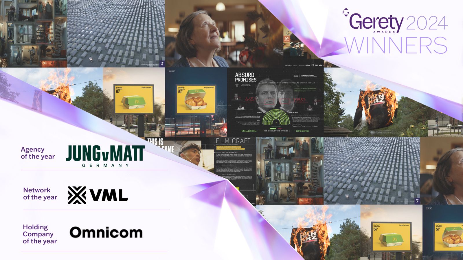 VML, Jung Von Matt, And Omnicom Dominate Gerety Awards 2024 - Brand Network